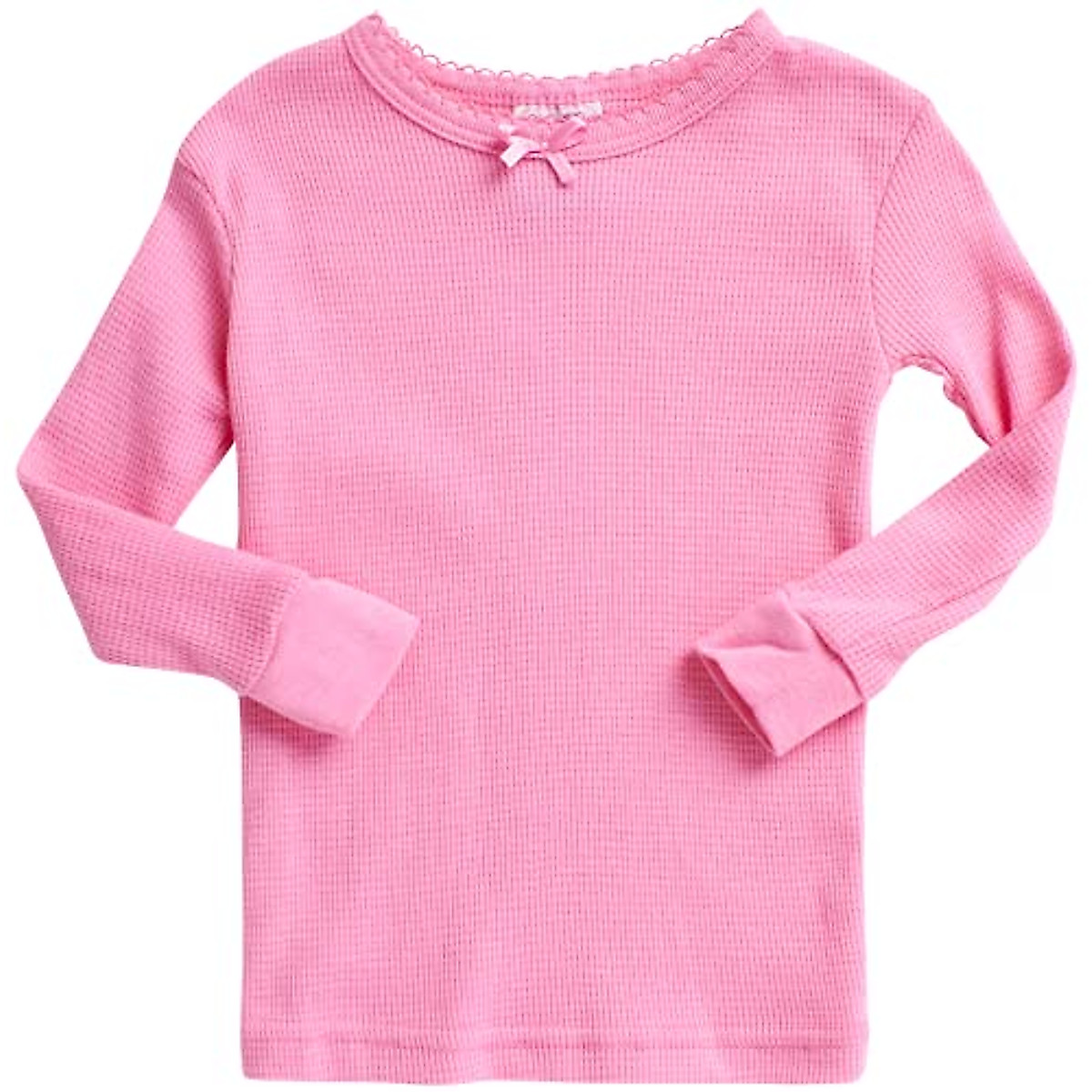 Sweet & Sassy Infant & Toddler Girls' 4-Piece Thermal Underwear Set, Size 18 Months, Hot Pink/Medium Pink