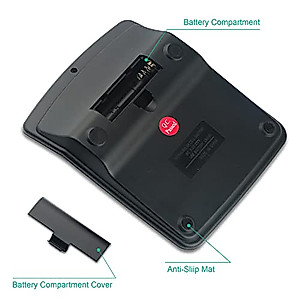 Calculator HIHUHEN 12 Digit Desk Calculator Large Buttons Solar Desktop Calculator for School Home Office - Battery Included (1 x UK837)