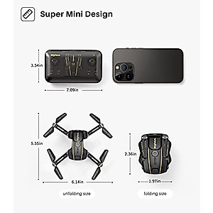 Mini Drone for Beginners, SYMA Portable Indoor Quadcopter with Altitude Hold,3D Flips,Headless Mode and Speed Switch, Easy to Fly Foldable Helicopter Plane Toy Gift for Boys Girls