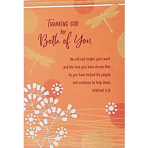 Greeting Card Thanking God For Both of You - Pastor and Wife Ministry Clergy Appreciation Thank You For Your Heart For People And All You Do For Us