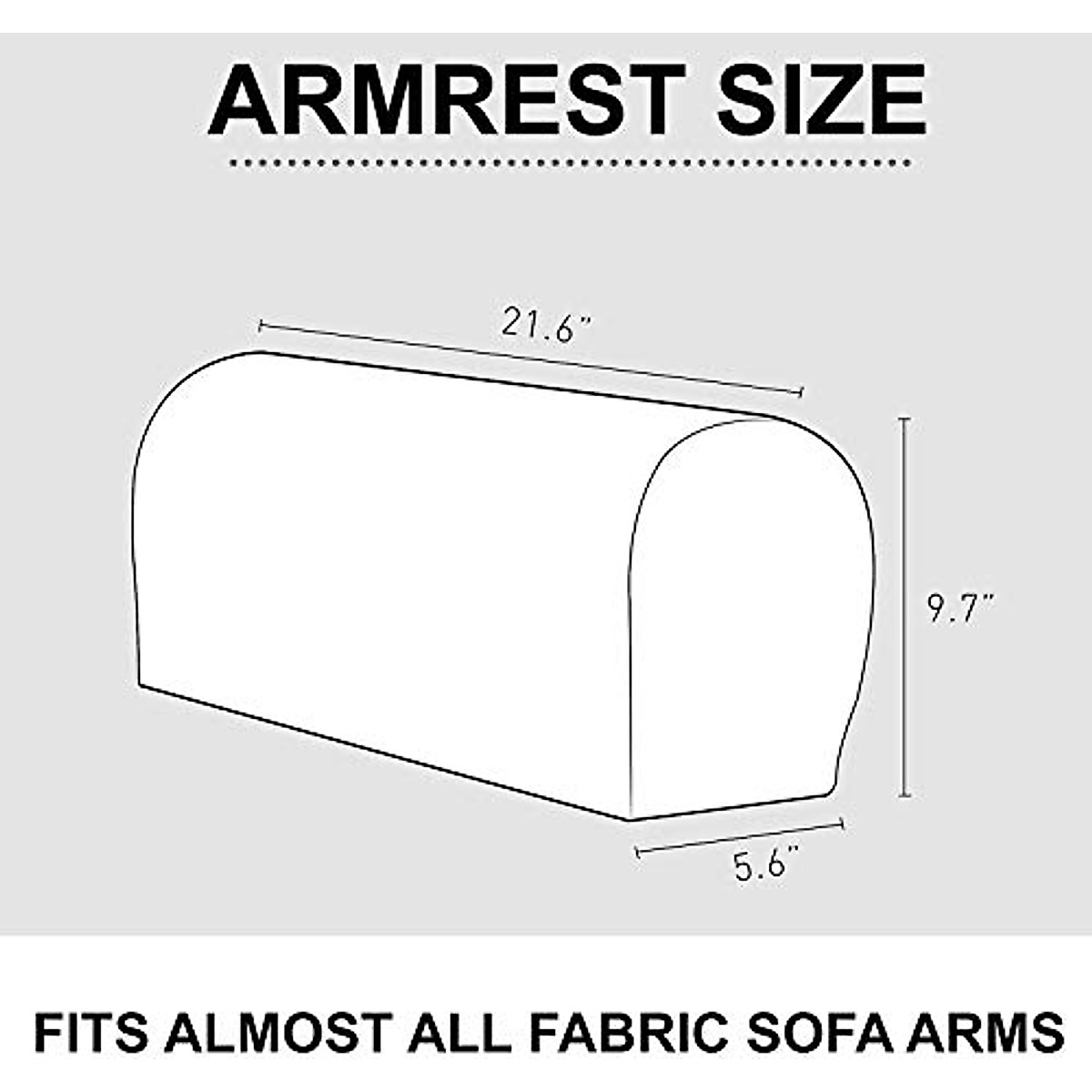 2 Pc Anti-Slip Spandex Stretch Fabric Sofa Armrest Cover Set Recliner,Armchair,Couch Armrest Protector for Upholstered Furniture Fitted Jacquard Design Material |Strapless with Free PINS (Rose Dawn)