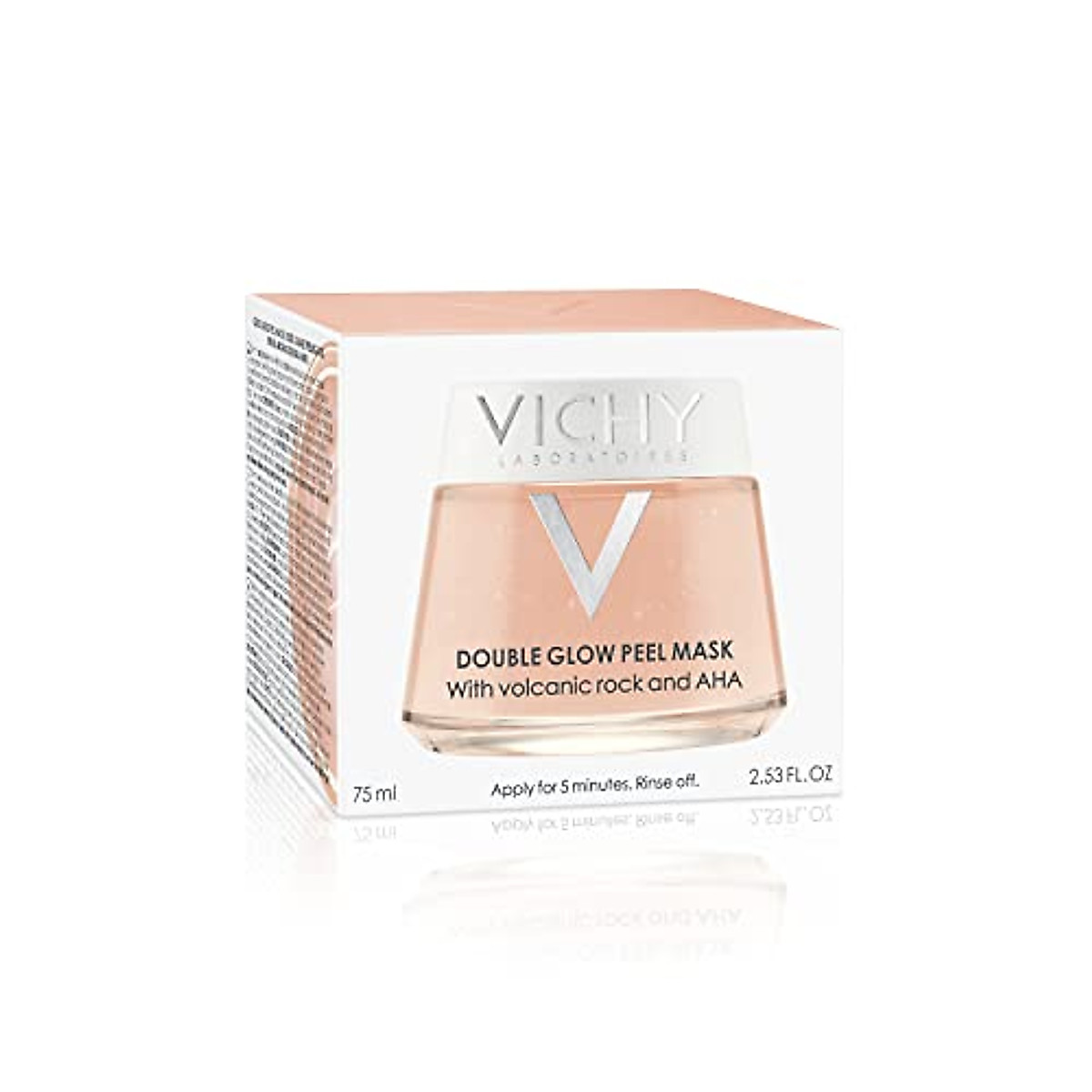 Vichy Mineral Double Glow Peel Face Mask with Exfoliating AHA Fruit Acids, Oil-Free Face Mask to Refine and Illuminate Skin, Paraben-Free