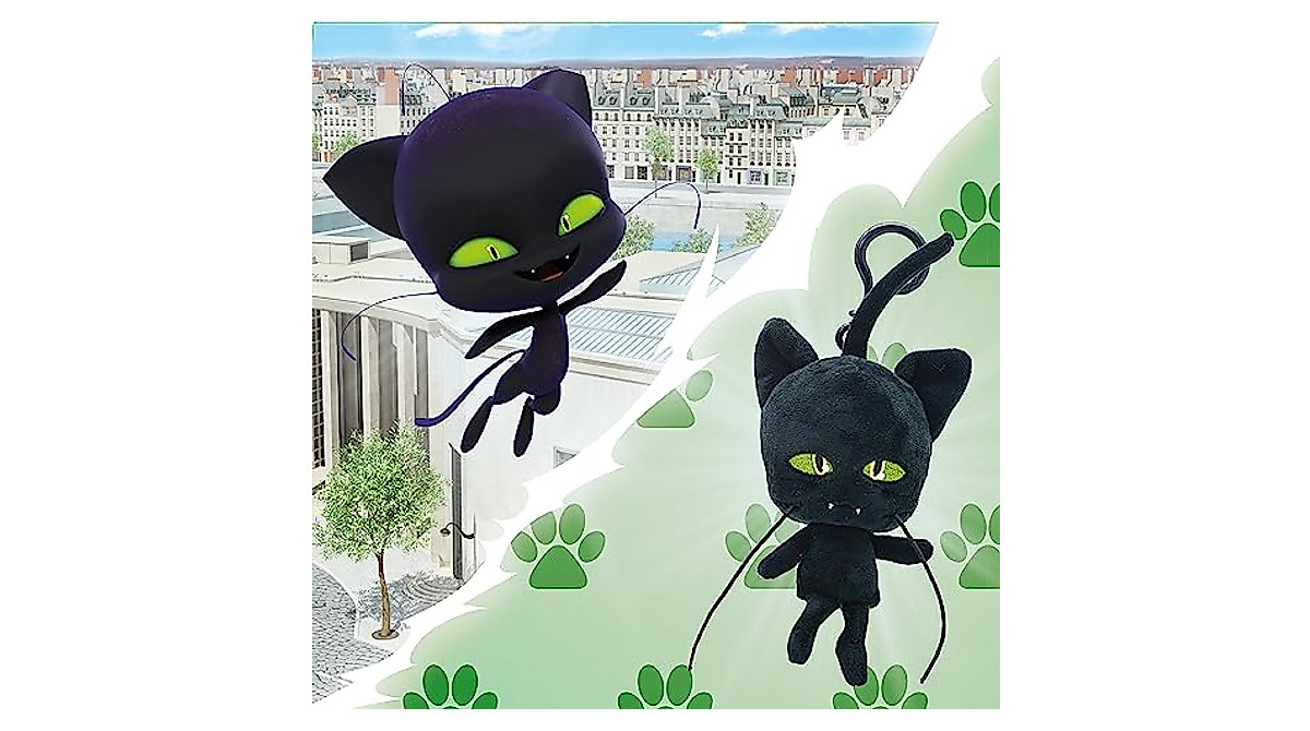Miraculous Plagg Plush Clip-On Toy - 5-Inch Lifesize Collectible