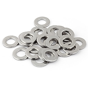 FASTENER TREE M4 Flat Washer 304 Stainless Steel SAE Washer for Screws Bolts 100PCS