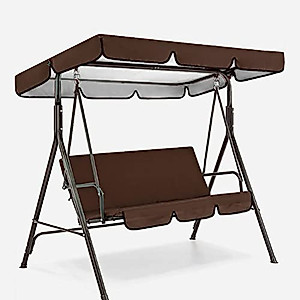 Angoily Outdoor Swing Canopy Replacement Garden Sun Shade Patio Swing Top Cover Waterproof Furniture Protector for Hammock Chair Sofa Patio Swing Parts