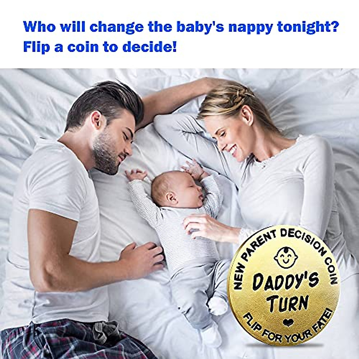 Neatbuddy Funny New Mom Gifts for Women,Pregnancy Gifts for First Time Moms,New Dad Gifts,New Baby Gift for New Parents to Be Birthday Gift (Gold)