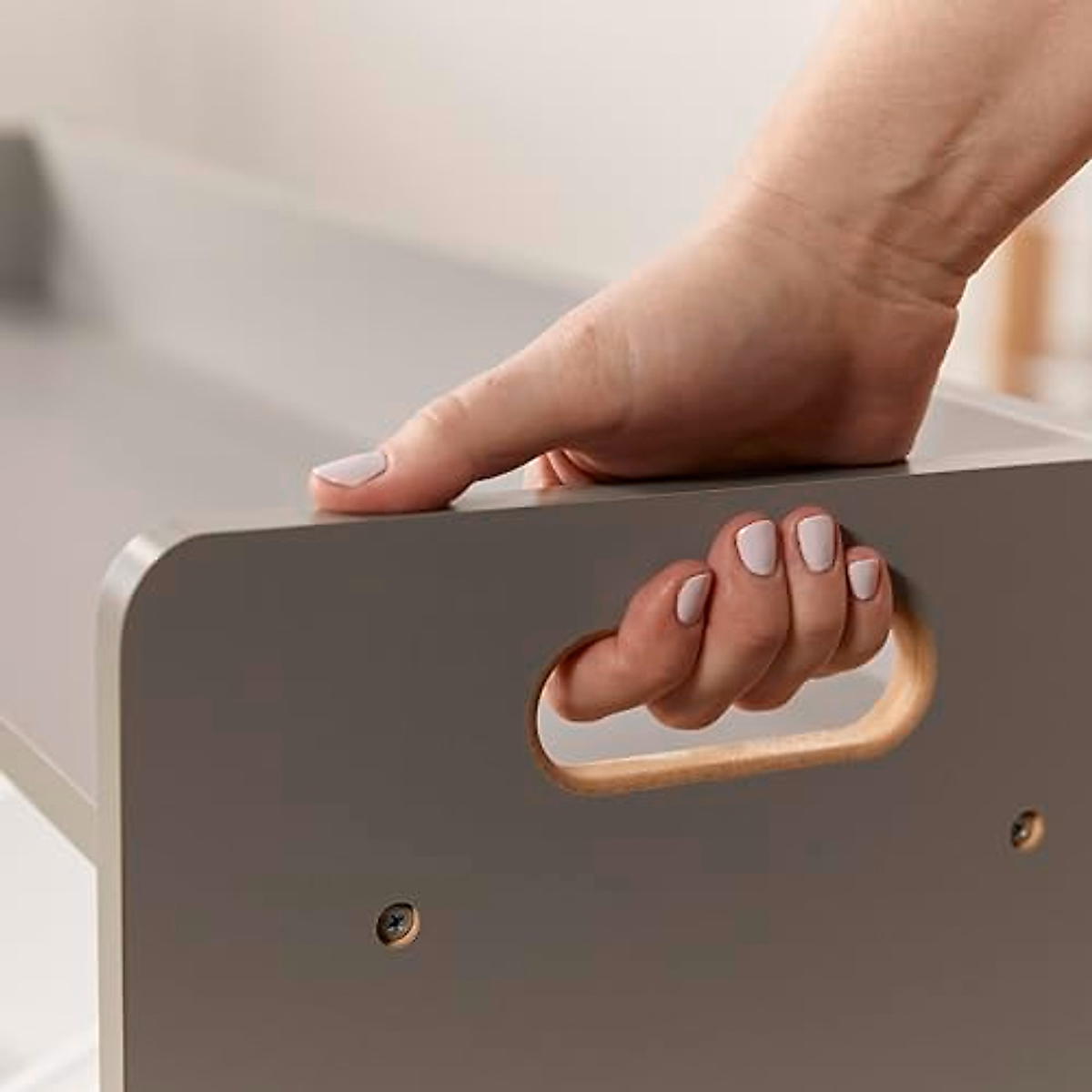 ECR4Kids 3-Tier Organizer with Shelf and 9 Bins, Toy Storage, Grey/White