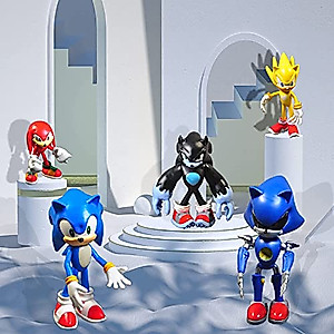 5 Pack Sonic Toys, 4.8'' Tall Sonic Action Figures, Sonic Toy,Perfect Kids Gifts.