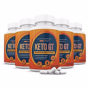 (5 Pack) Keto GT Advanced Includes Apple Cider Vinegar goBHB Exogenous Ketones Keto Pills Supplement Premium Ketosis Support for Men Women 300 Capsules