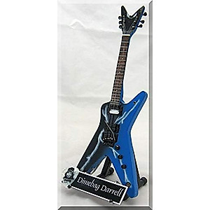 Miniature Guitar Dean Lightning Blue w/ Guitar Pick