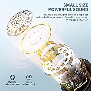 Kurdene Wireless Earbuds,Bluetooth Earbuds with Charging Case,Touch Control Bluetooth 5.2 Sport Headphones with Mics Earphones in-Ear Premium Deep Bass (Black)