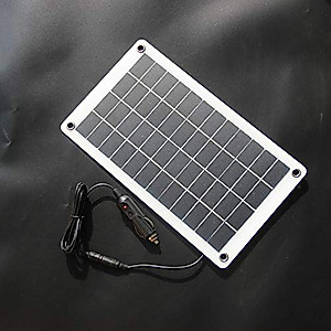 NUZAMAS 7.5W 18v Semi Flexible Solar Panel Monocrystalline Cell, Alligator Clips, DC for Car Yacht Led Light RV 12v Battery Boat Outdoor Charger
