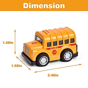 FUN LITTLE TOYS 1:48 Die Cast Metal Toy Cars for Toddles, Pull Back Cars Toys for 1 Year Old Boy, 2 Year Old Boy Birthday Gift, Wind Up Cars Toddler Toys Age 1-2, 8PCS