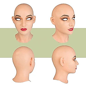 Realistic Silicone Female Mask Yennefer Crossdressing Headwear Masks For Crossdressers Cosplay Halloween DragQueen