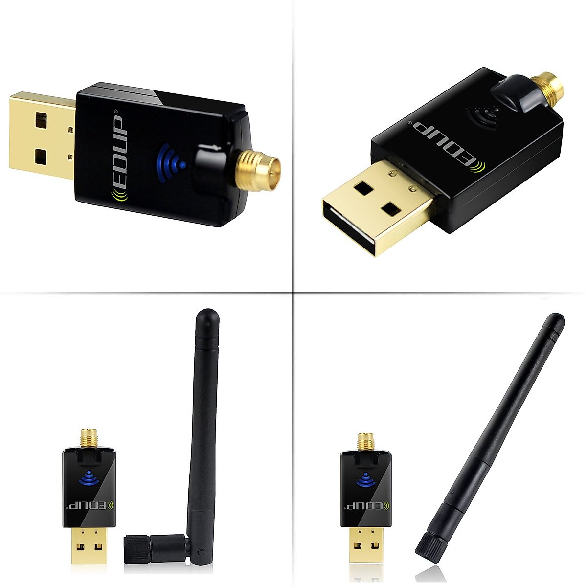 USB Wifi Adapter AC600Mbps with Wi-Fi Antenna for Laptop Desktop PC,Dual Band 5.8G/2.4Ghz Wireless Network Adapters Compatible OS with Windows XP/Vista/ 7/8.1/8 /10 / and Mac Os X 10.6-10.15