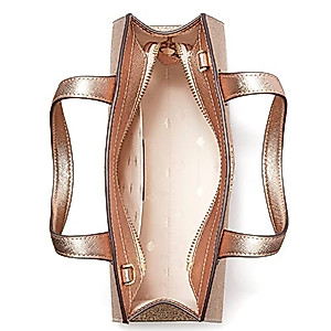 Kate Spade New York Tinsel Glitter Fabric Satchel Crossbody Purse (Rose Gold)