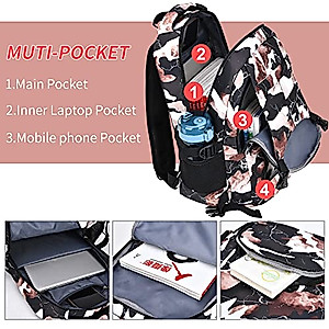 Camo School Backpack for Campus Camping Travel Hiking (Camo Brown)