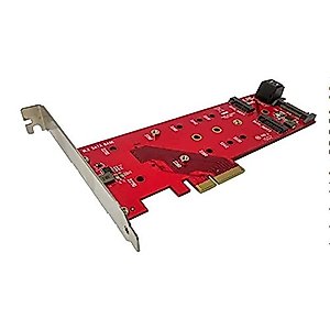 MF-DT125 (1x NVMe M.2 PCIe 3.0 + 2X M.2 SSD SATA Based 110mm Carrier Adapter)