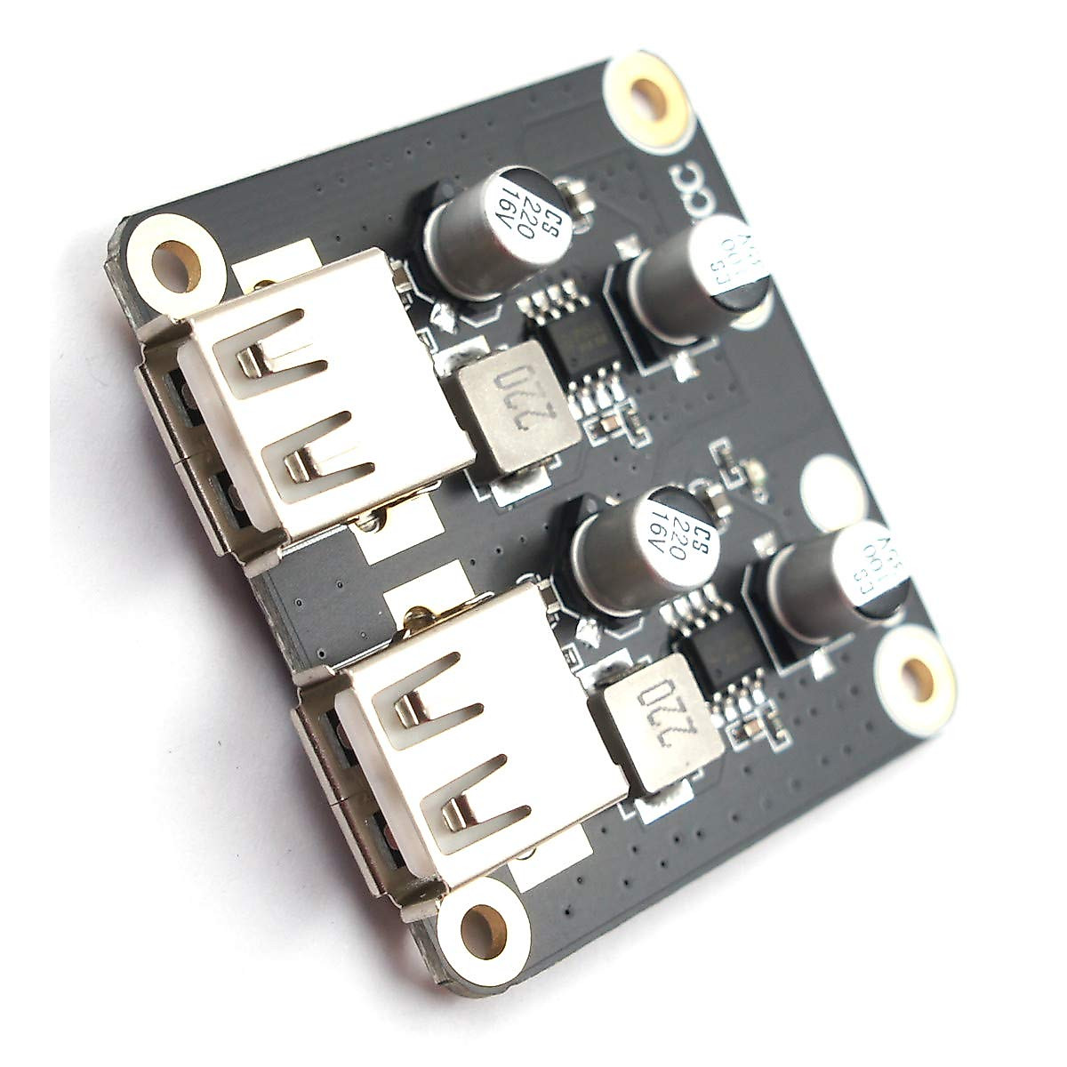 (2 Pack) JacobsParts 48W Dual USB QC 3.0 Fast Charge Step-Down Buck Module Power 12V 24V DC Input