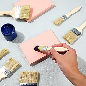 Skylety 120 Pcs Chip Paint Brushes Bulk 1/2/3 Inch Various Size Paint Brushes Household Bristle Paintbrushes Disposable Stain Brushes for Painting, Glue, Varnish, Oil, Stain, Art Crafts Furniture Deck