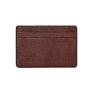 Fossil Men's Steven Leather Slim Minimalist Card Case Wallet, Medium Brown, (Model: ML4395210)