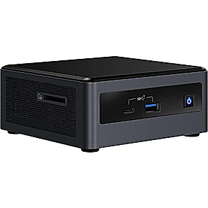 Intel NUC10 Mini PC, 10th Gen Intel i3-10110U, 8GB DDR4 SDRAM, 256GB PCIe NVMe M.2 SSD, Intel UHD Graphics, Wi-Fi 6, Bluetooth, HDMI, USB-C, Windows 10 Enterprise, Black