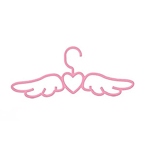 Plastic Clothes Hanger Heart Hangers Space Saving Cute Hangers for Outside Clothes Closet for Shirt Suit Coat 10PCS (Pink)