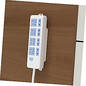 Toddmomy 12pcs Plastic Self Surge Paper Desk No Adhesive Wall-Mounted Free Office Strip Wall Sticker Router Power Punch for Socket Tv Cable Fixator Mounted Protector Stand Computer