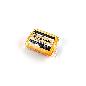 The Rag Company - Jersey Bug Scrubber Pads - Terry Weave, Easily and Safely Trap Bug Splatter in Sponge, Safe on All Finishes, 4in x 6in, Orange (5-Pack)