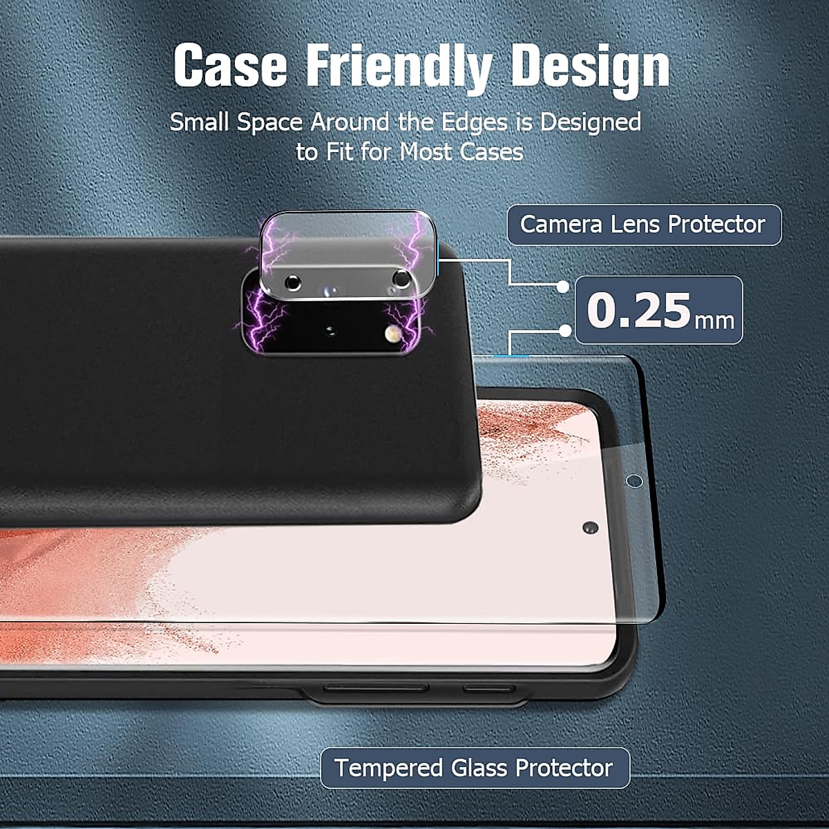 Premium [2+2 Pack] for Samsung Galaxy S20 Plus 9H Hardness Tempered Glass Screen Protector and Camera Lens Protector, 3D Full Coverage, Fingerprint Unlock, Galaxy S20 Plus Screen Protector(6.7 Inch)