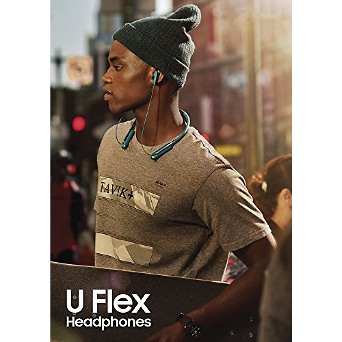Samsung U Flex Bluetooth Wireless In-ear Flexible Headphones with Microphone (US Version with Warranty), White - EO-BG950CWEGUS