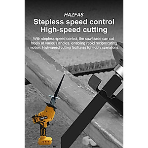 Cordless Reciprocating Saw for DeWo1t 20V Max Battery (Battery NOT Included),Cordless Variable Speed, Blades Kit for Wood/Metal/PVC Cutting