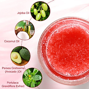 Lip Scrub, Exfoliator Moisturizer Lip Sugar Scrub Moisturizing Collagen Lip Balm Mask Night Sleep Lip Mask Effectively Moisturizes And Repairs Dry Lips Lip Treatment - Strawberry