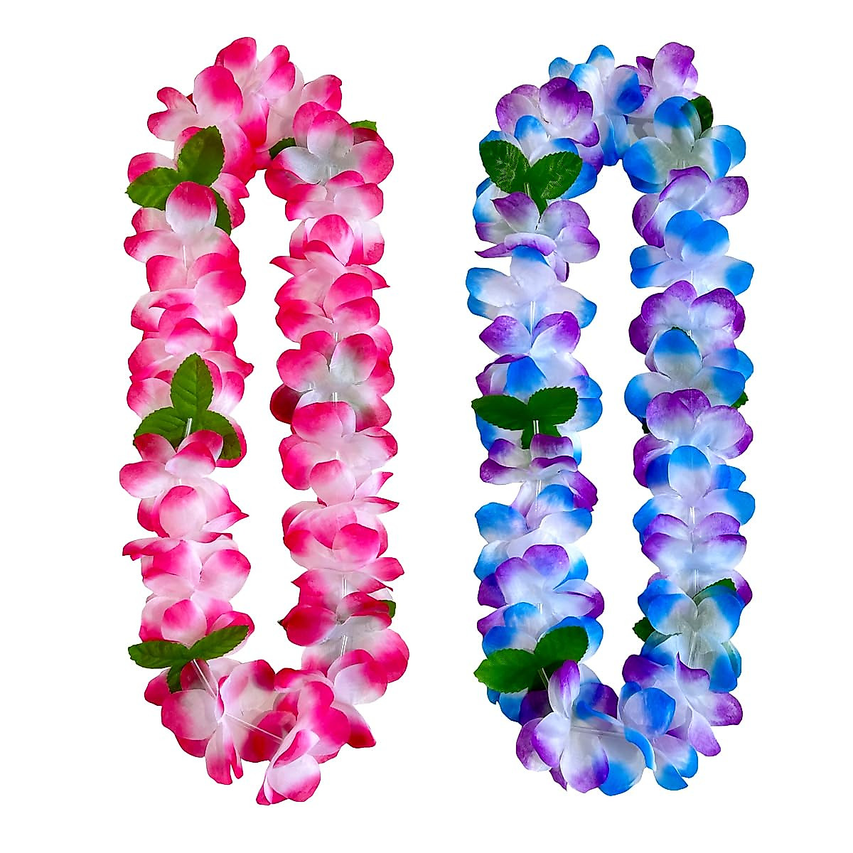 ZZSJNB 10 Counts Hawaiian Leis Necklace Leis Headbands Leis Tropical Luau Hawaii Silk Flower Lei Theme Party Favors Wreaths Headbands Holiday Wedding Beach Birthday Decorations