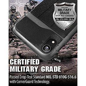 VENA iPhone XR Wallet Case, vCommute (Military Grade Drop Protection) Flip Leather Cover Card Slot Holder with Kickstand, Designed for Apple iPhone XR - Space Gray