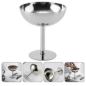 Luxshiny ice cream storage containers ice cream plate stainless steel dessert cup stainless steel ice cream cup container for food containers for food milk shake cup ice cream serving cup