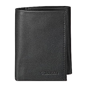 Calvin Klein Men's RFID Leather Trifold Wallet