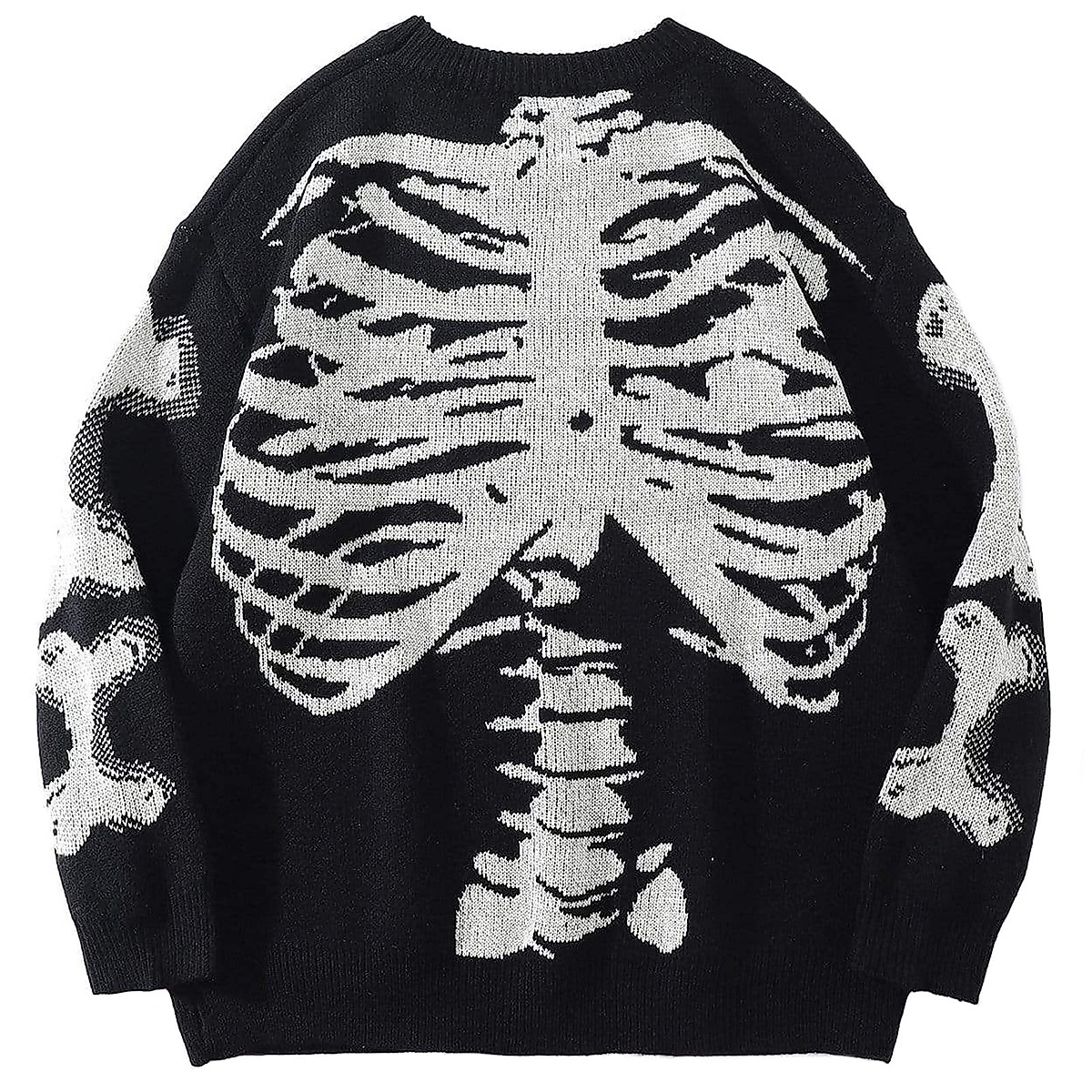 Aelfric Eden Mens Long Sleeve Van Gogh Printed Cable Knit Sweaters Casual Oversized Sweater Pullover