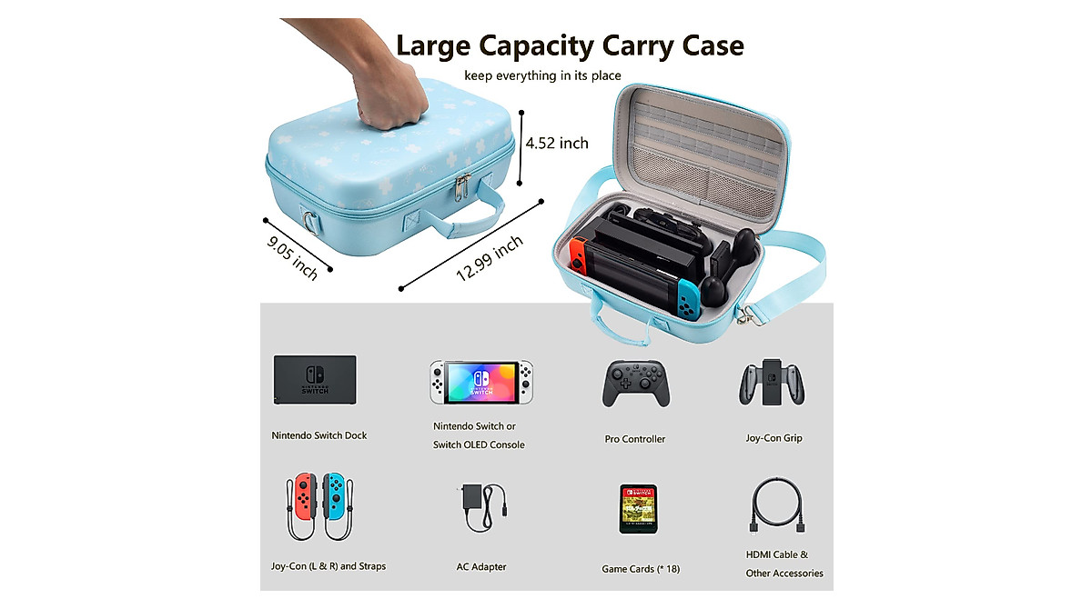 Flyekist Zelda Nintendo Switch Carrying Case - Portable & Protective
