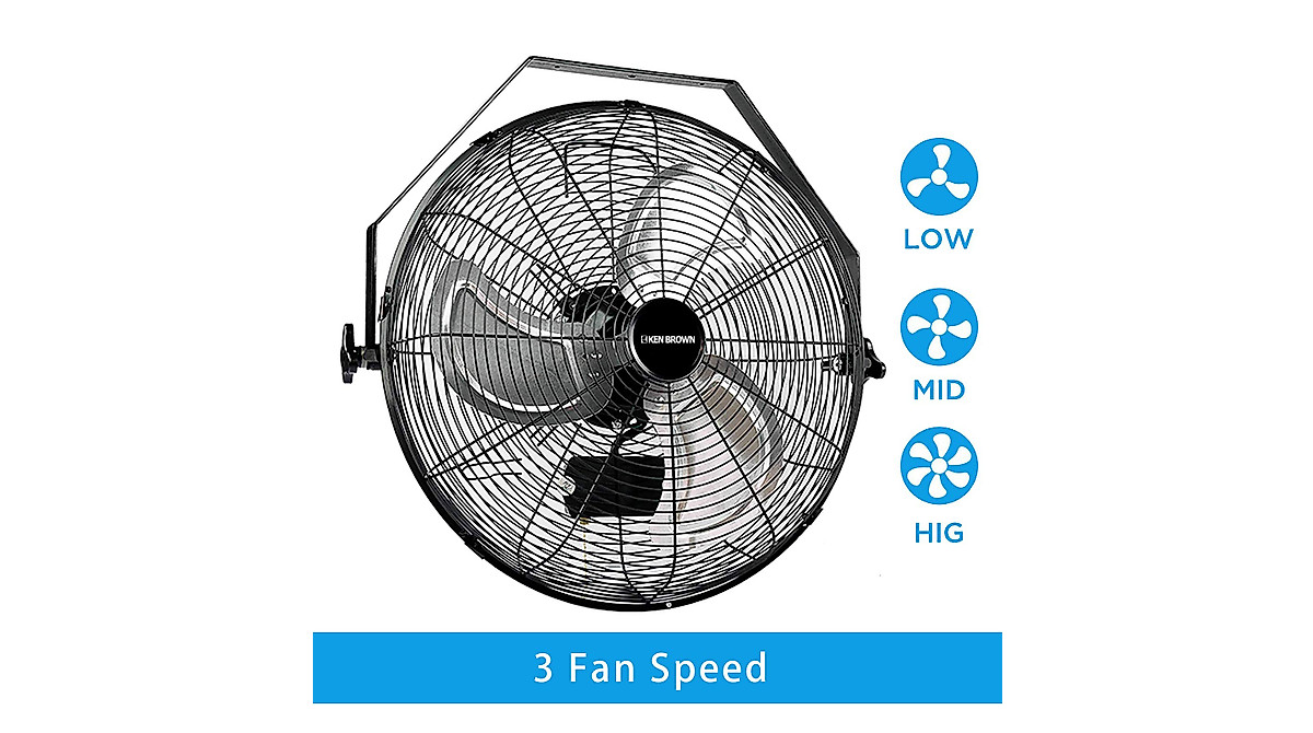 KEN BROWN 18" Wall Mount Fan - High Velocity Cooling