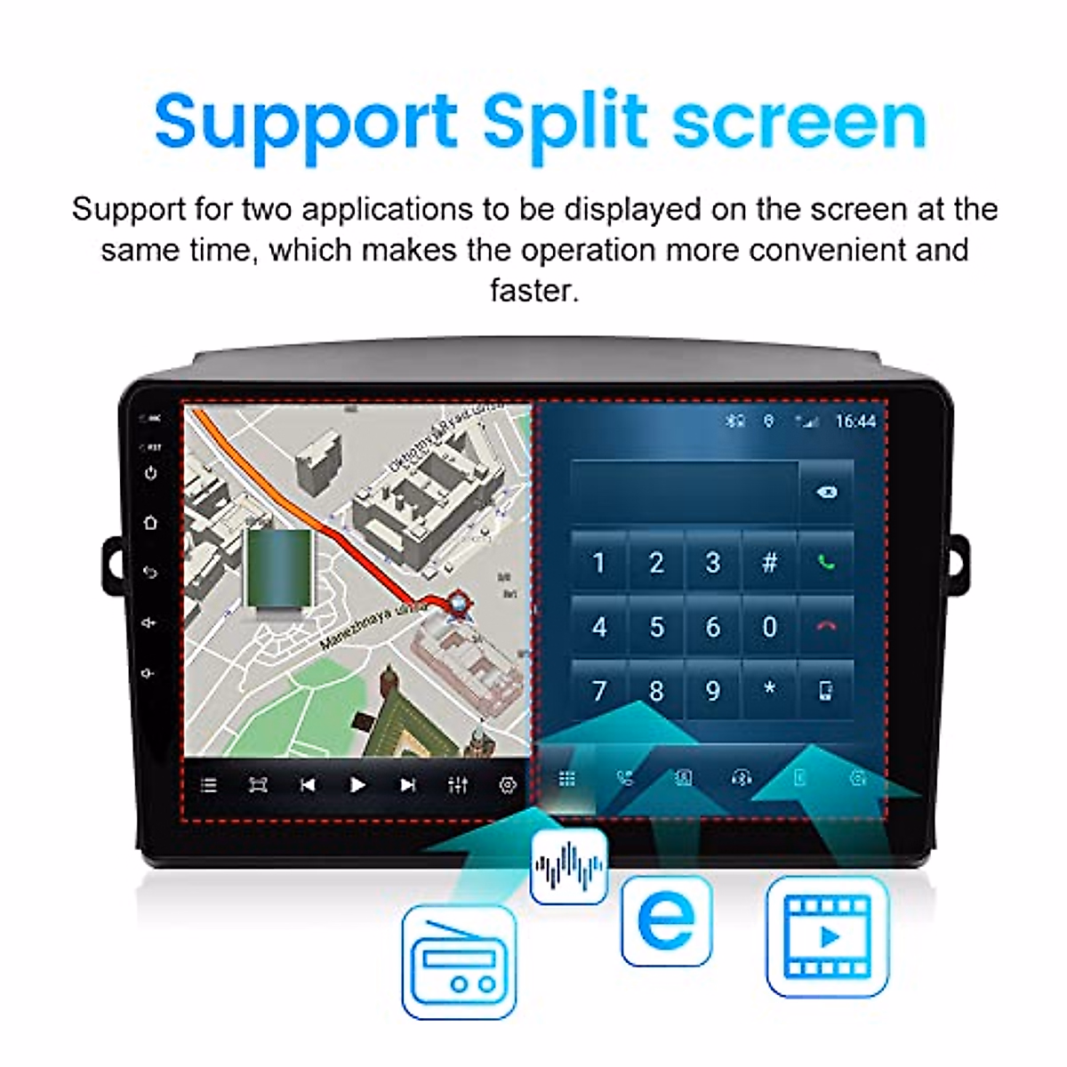 Android 11 Car Stereo Double Din for Toyota Sienna 2004 2005 2006 2007 2008 2009 2010, Biorunn 9 Inch Car GPS HD Touch Screen 1GB 16GB Navigation WiFi BT FM Head Unit…