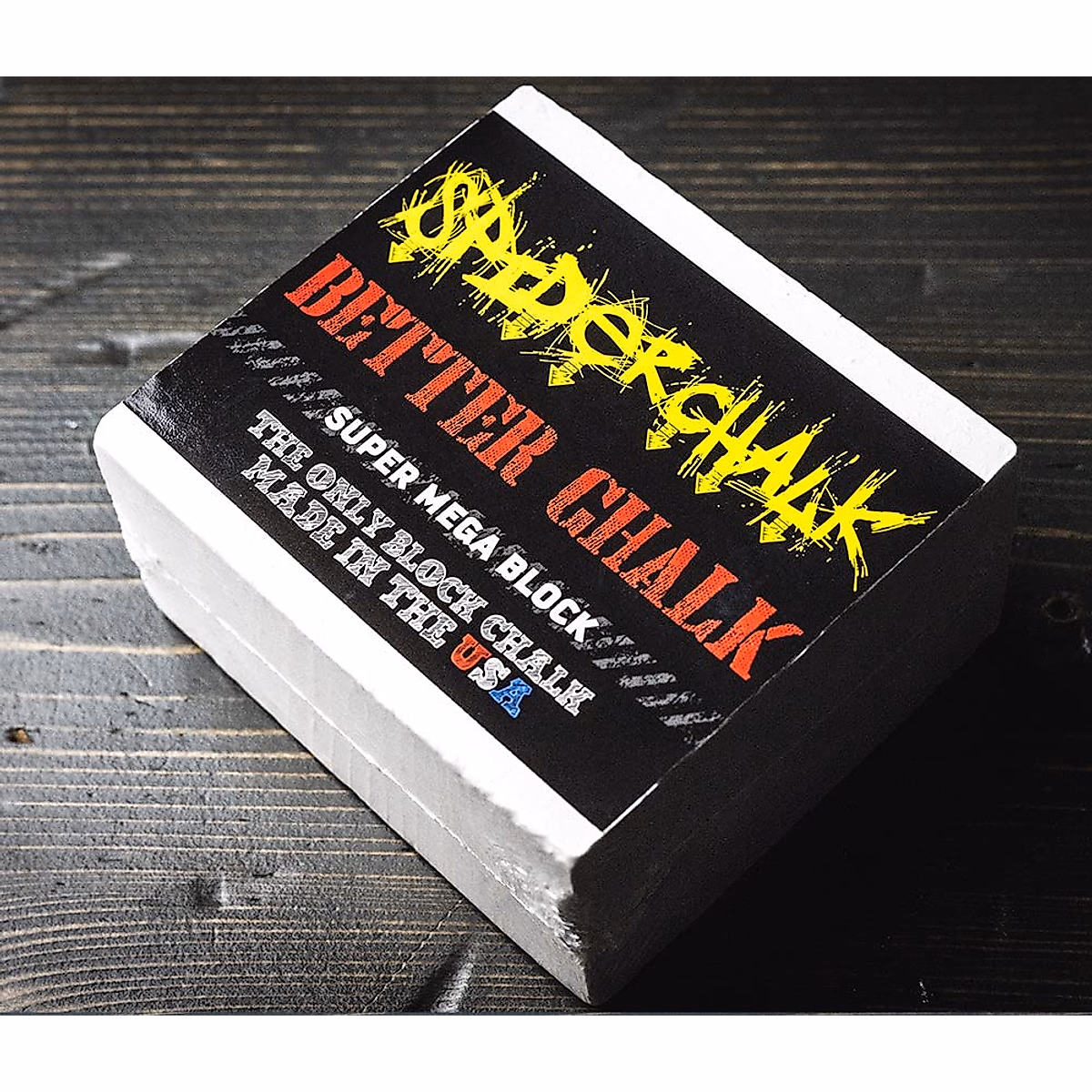 8oz Gym Chalk Mega Block - Lasts 2X Longer Made in The USA - for Powerlifting, Weightlifting, Cross Fit