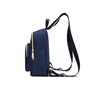 YANAIER Women Mini Backpack Purse Water resistant Nylon Fashion College Bag Casual Daypack Navy