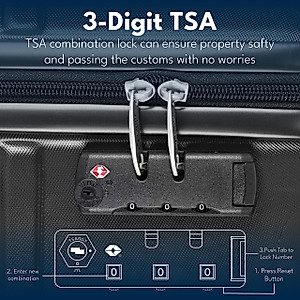 SAS Travel Luggage Sets, Set of 3 pieces of Suitcases With Wheels, Traveling Essentials, Spinner Wheels, Lock, Hard Case, With Carry On Luggage and Large Suitcase Included, Travel Must Haves