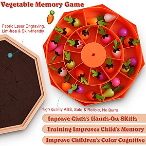 COLVWOFA Montessori Toys for Toddlers 3 4 5 Years Old Boys Girls Baby, Vegetable Garden Toys Memory Game, Early Educational Toys and Birthday Gift for Kids 3-5