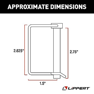 Lippert Ground Control 3.0 Replacement RV Leveling System Jack Footpad Snap Pin, 3" x 3/8" Diameter Snapper with Spring Clip - 225598