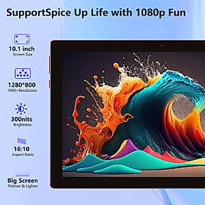 HOTTABLET Tablets Android 11 Tablet 4GB RAM 64 ROM 10 inch Tablet PC, IPS Touch Screen, Dual Camera, WiFi Computer Tablet, 6000mAh Tablet, Red