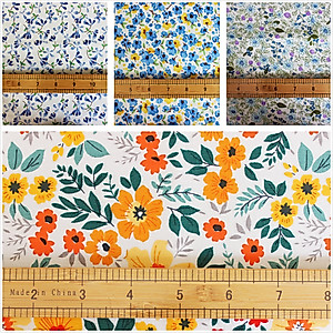 100% Cotton Quilting Fabric Squares 5''x5'' Floral Print Precut Fabric Bundles Charm Packs for Quilting 5 inch Clearance for Pathwork Quilt（Fresh Style）