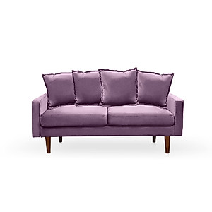 Meeyar Couches for Living Room 58'' Small Couch for Small Spaces Loveseat Small Couch for Bedroom Comfy Sofas for Living Room,Office,and Apartment,Lavender