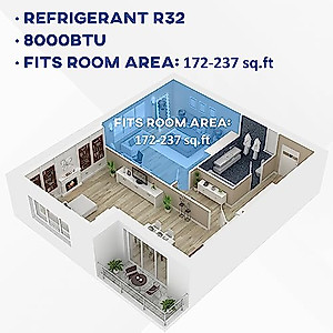 HOMCOM 10,000 BTU Smart WiFi Portable Air Conditioners for Rooms Up to 237 Sq. Ft., Cool Dehumidifier Fan 3-in-1 Portable AC Unit with Remote, 24H Timer, Window Mount Kit Included, White